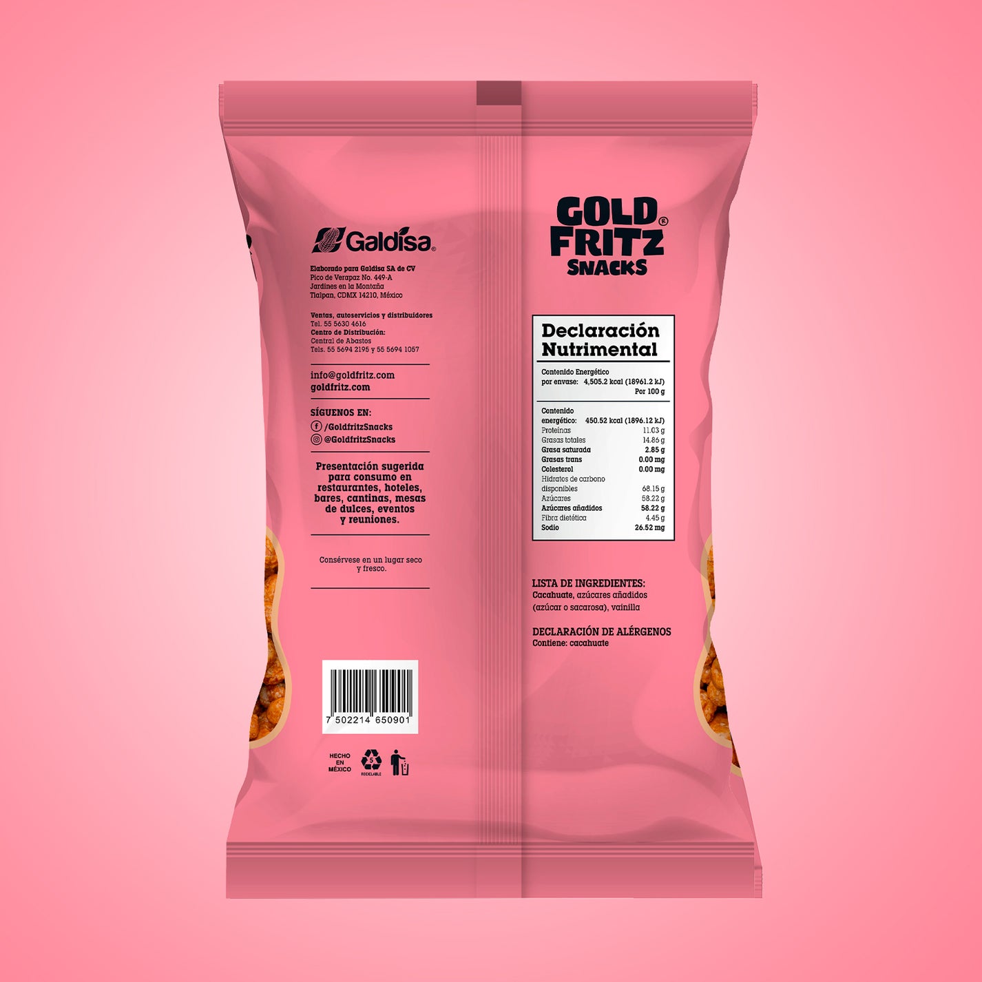 Cacahuate Garapiñado Natural – Gold Fritz